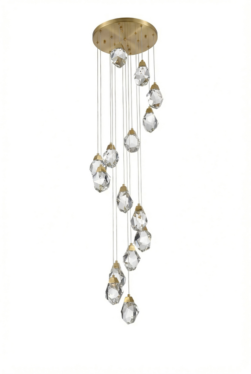 K9 Crystal Spiral Chandelier | Foyer & Staircase Lighting | Aurorae