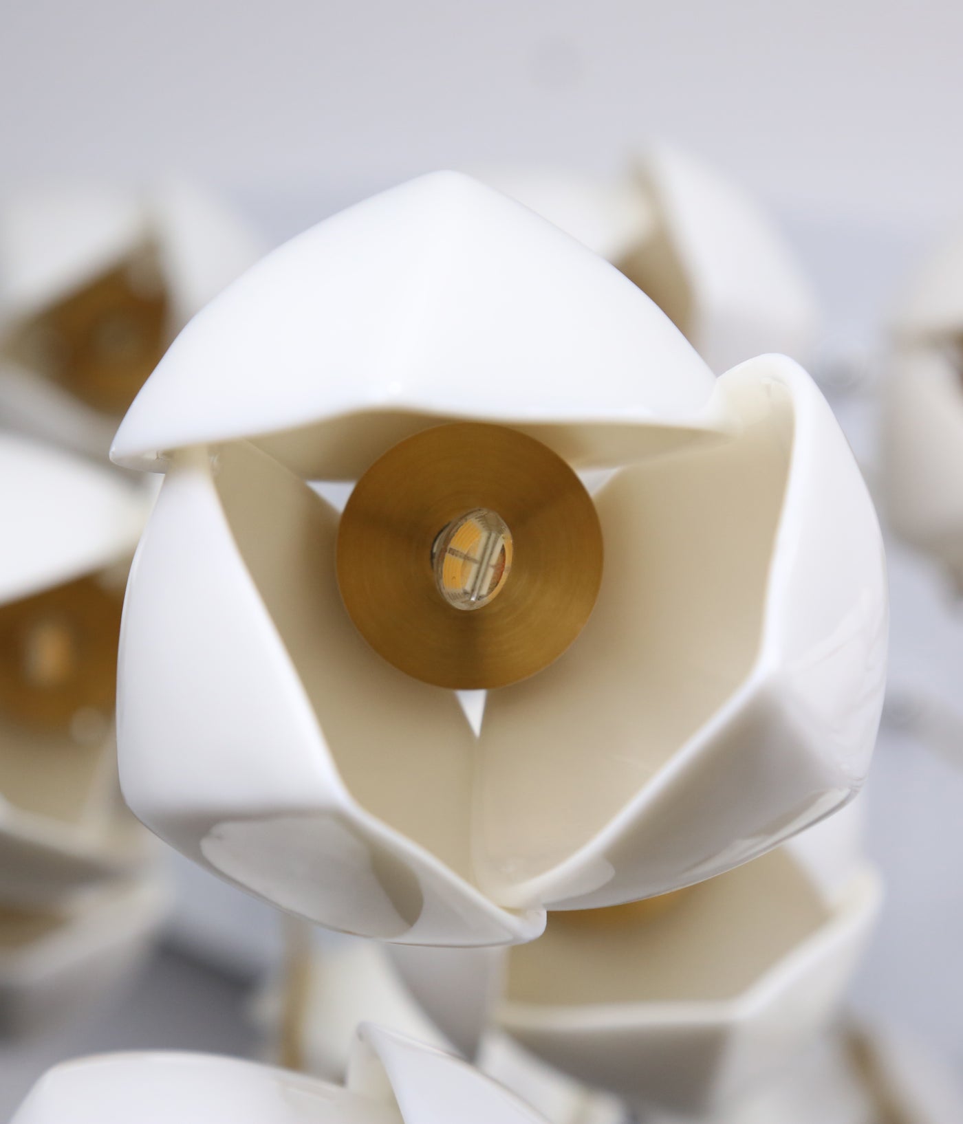 Cluster Bloom Ceramic Chandelier - LED, Dimmable, Customizable ...