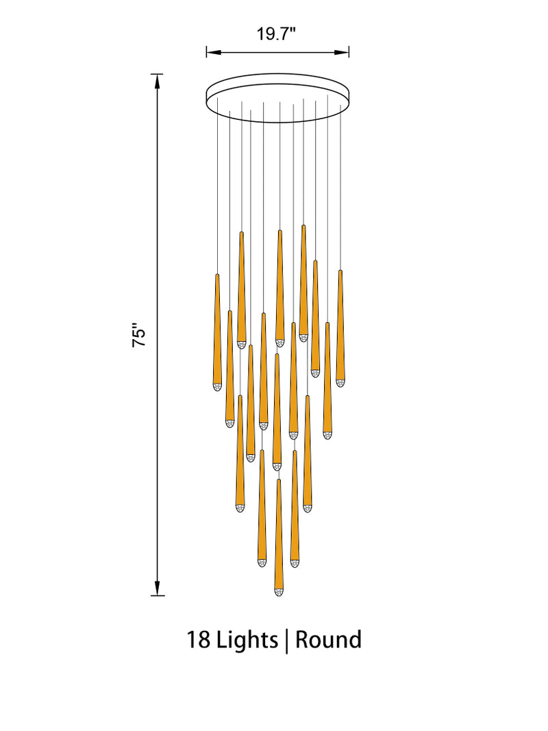 Cascade Cone Cluster Pendant Light | Modern Multi-Light | Aurorae Lighting